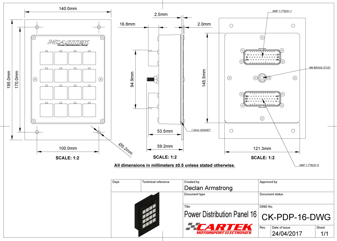 Buy Cartek Power Distribution Panel Plugs CK-PDP-Group from Competition ...